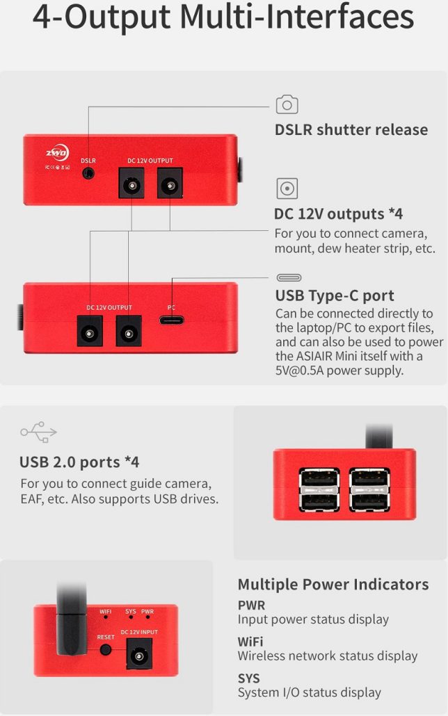 ZWO ASIAIR Mini wifi wireless controller - Ganymedes